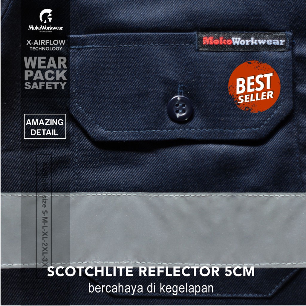 Jual WEARPACK SAFETY BAJU KERJA SAFETY PAKAIAN PRIA BIRU DONGKER / NAVY ...