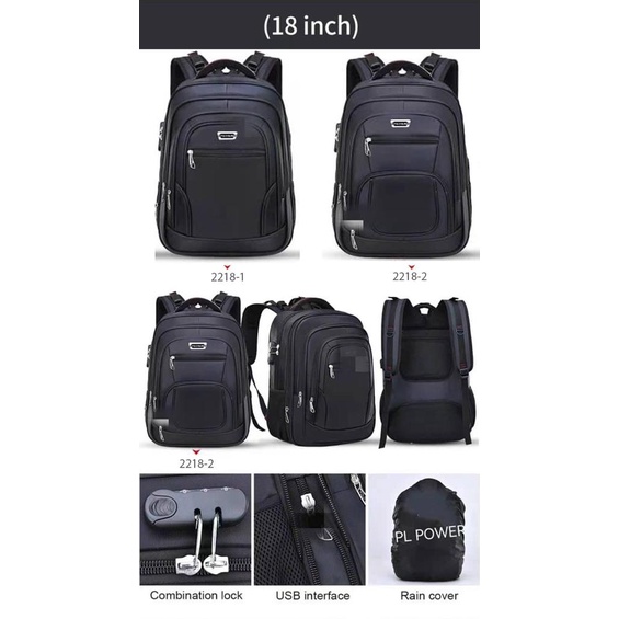 Jual Tas Ransel Laptop PL Power Import Tas Punggung Pria USB Ransel ...