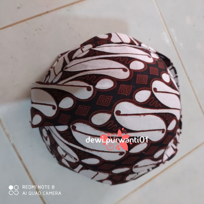 Jual Blangkon Solo motif batik polosan | Shopee Indonesia