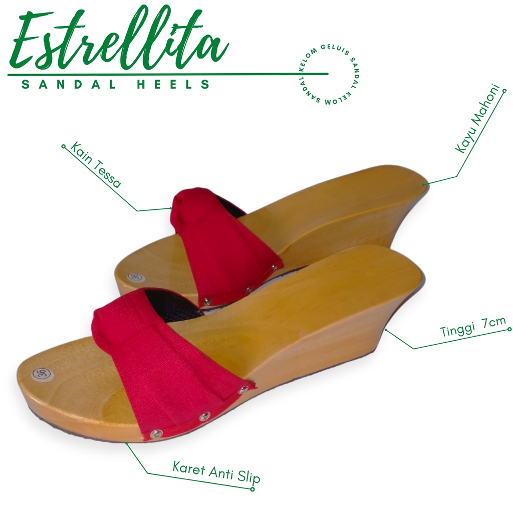 Jual Sandal Kelom Geulis Wedges tinggi 5cm | Shopee Indonesia