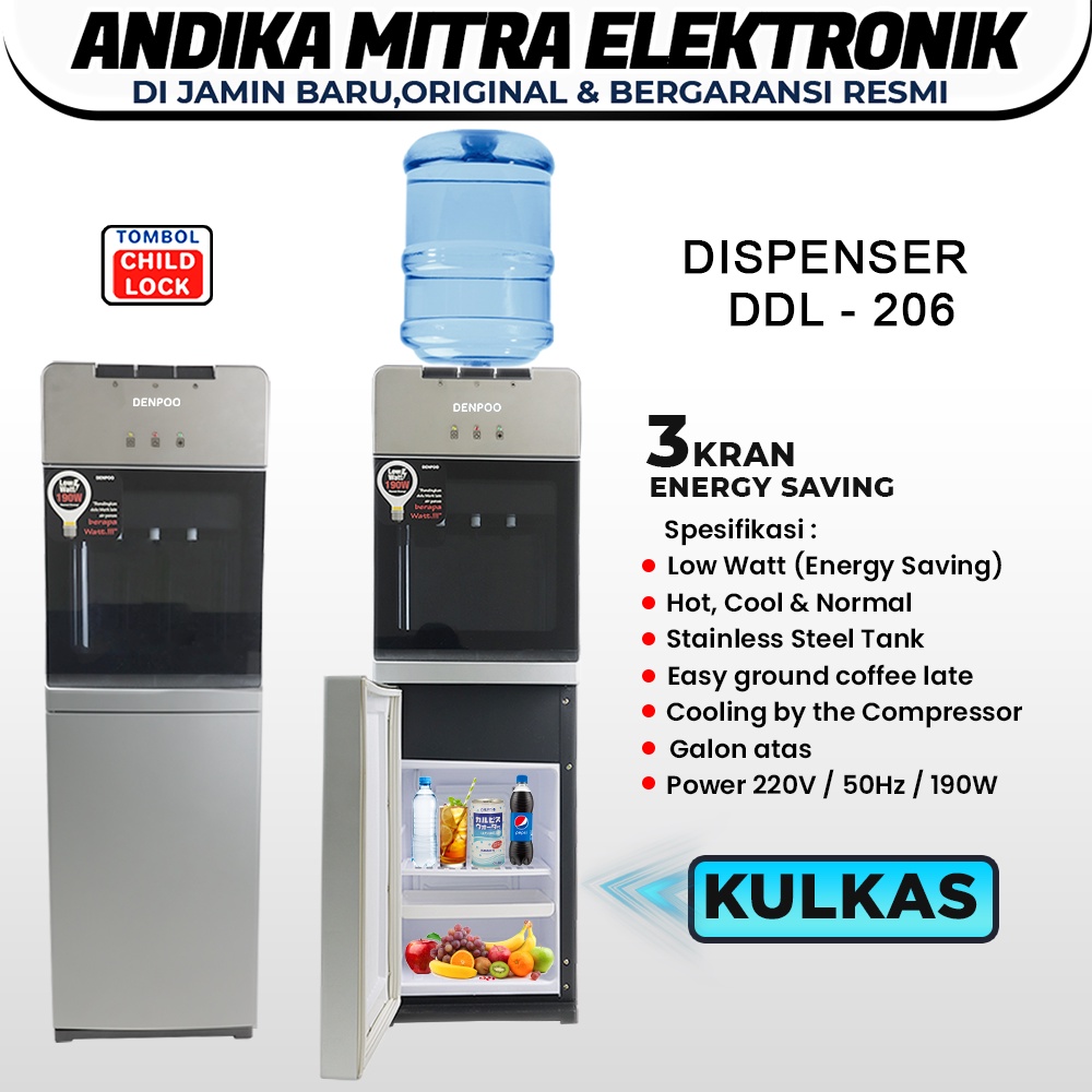 Jual Dispenser DDL 206 Kulkas Bagian Bawah Multifungsi dan Hemat ...