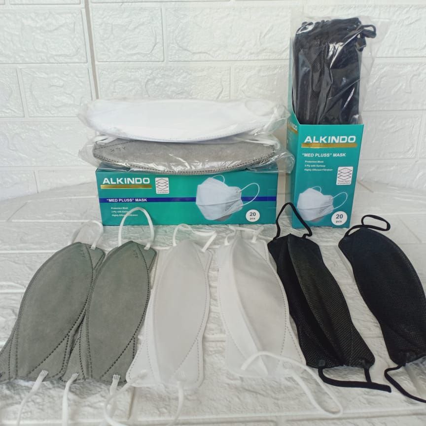 Jual MASKER ALKINDO EVO CONVEX KF94 3PLY MEDPLUS PLUSMED KEMENKES 20 PCS | Shopee Indonesia