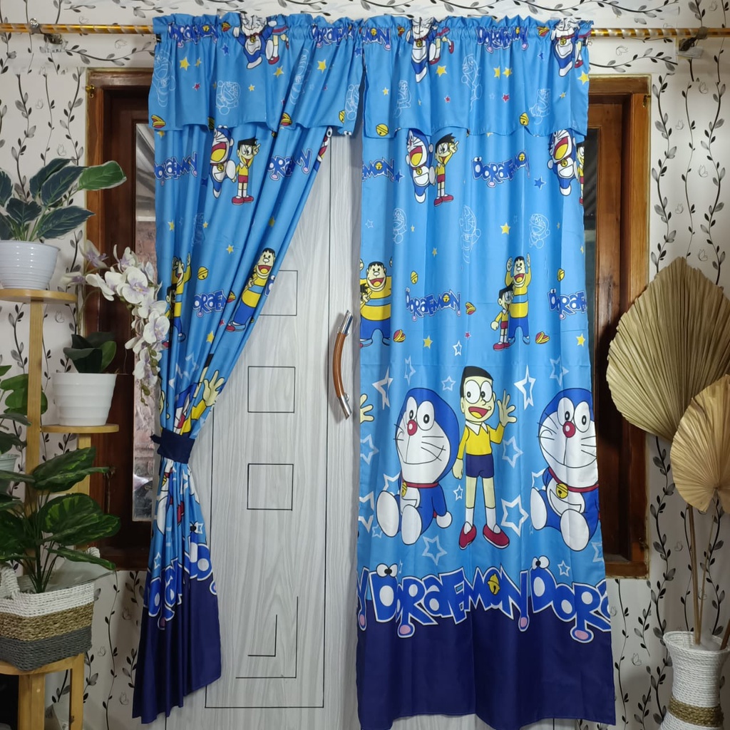 Jual Gorden Pintu Dan Jendela Gorden Pintu Dan Jendela Motif Doraemon Star Gorden Pintu Dan ...