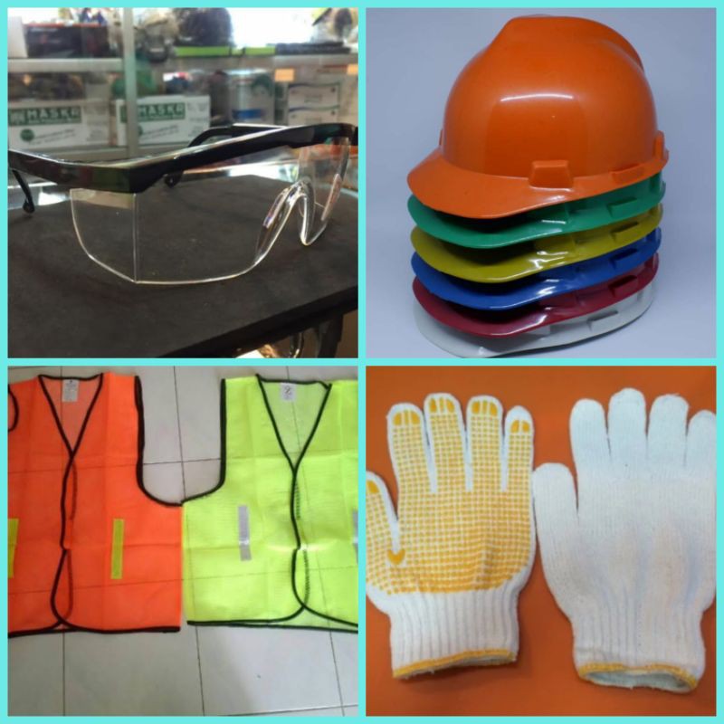 Jual Set Packet Helm Safety, Rompi Safety, Kacamata Safety Dan Sarung ...