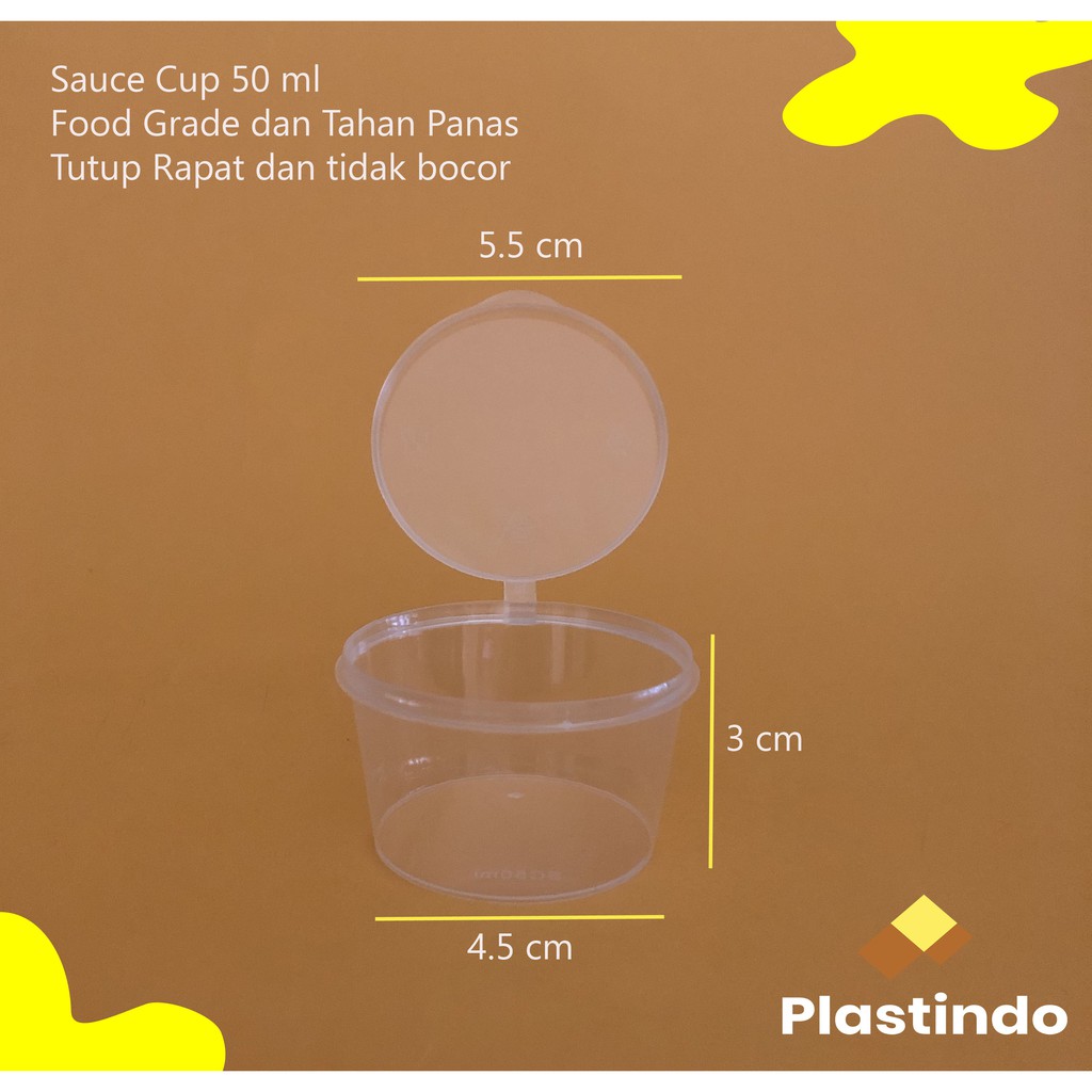 Jual Cup Saos 50 ml isi 25 pcs | Sauce Cup 50 ml | Tempat Saos | Wadah ...