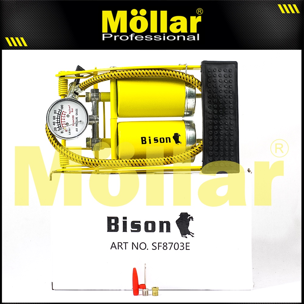 Jual BISON SF8703E Pompa Angin Injak 2 Tabung Ban Sepeda Motor Foot ...