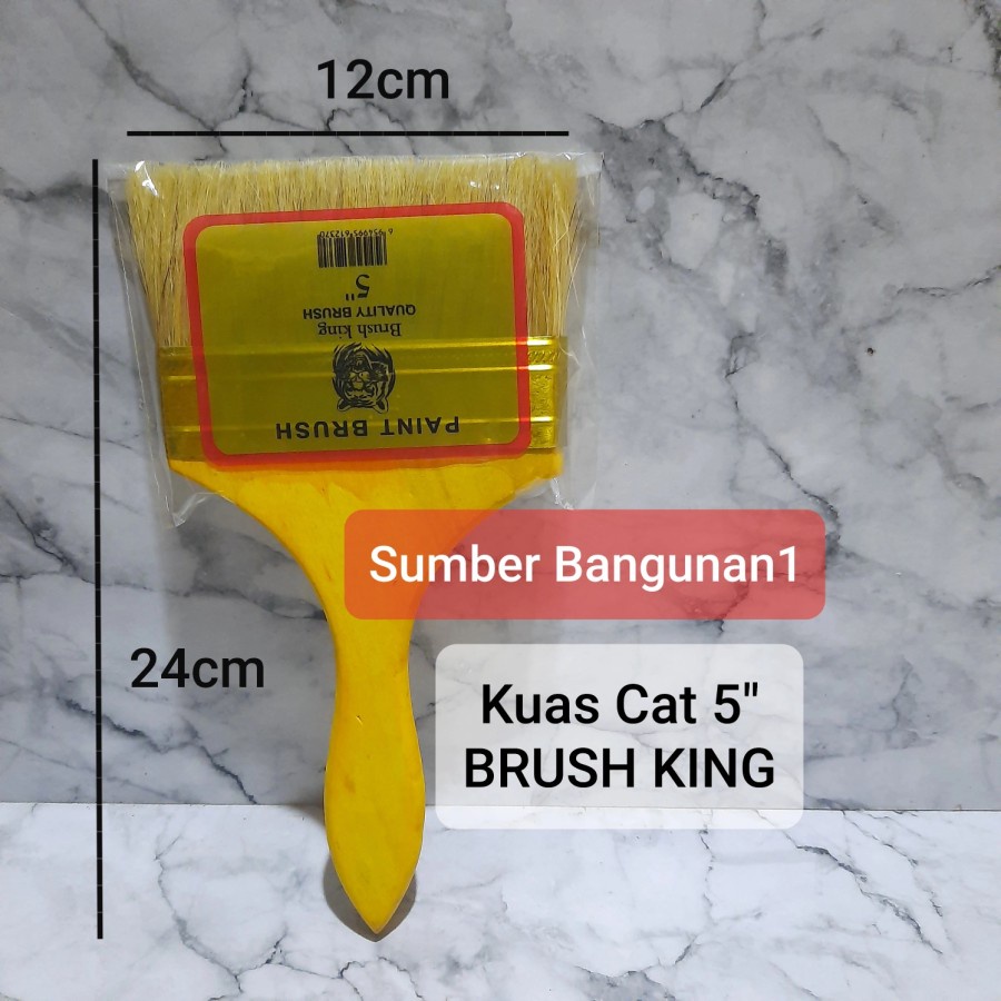 Jual Kuas Cat besar 5" Kuas cat tembok dinding lebar 5 inch gagang kayu ...