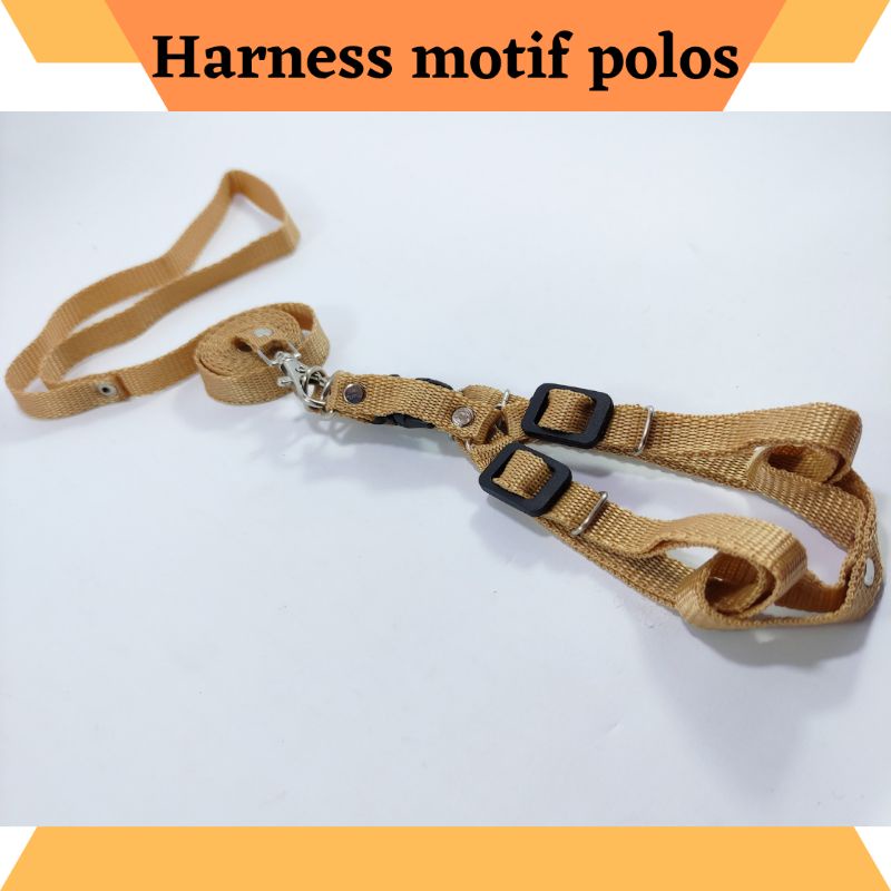 Jual tali harness Y motif polos / tali body harness / harness kucing ...