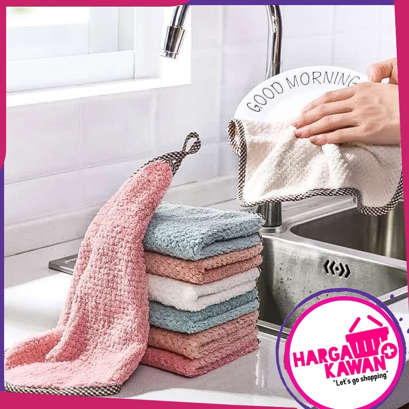 Jual Kain Lap Tangan Gantung Ajaib Lap piring Anti Minyak kain lap ...