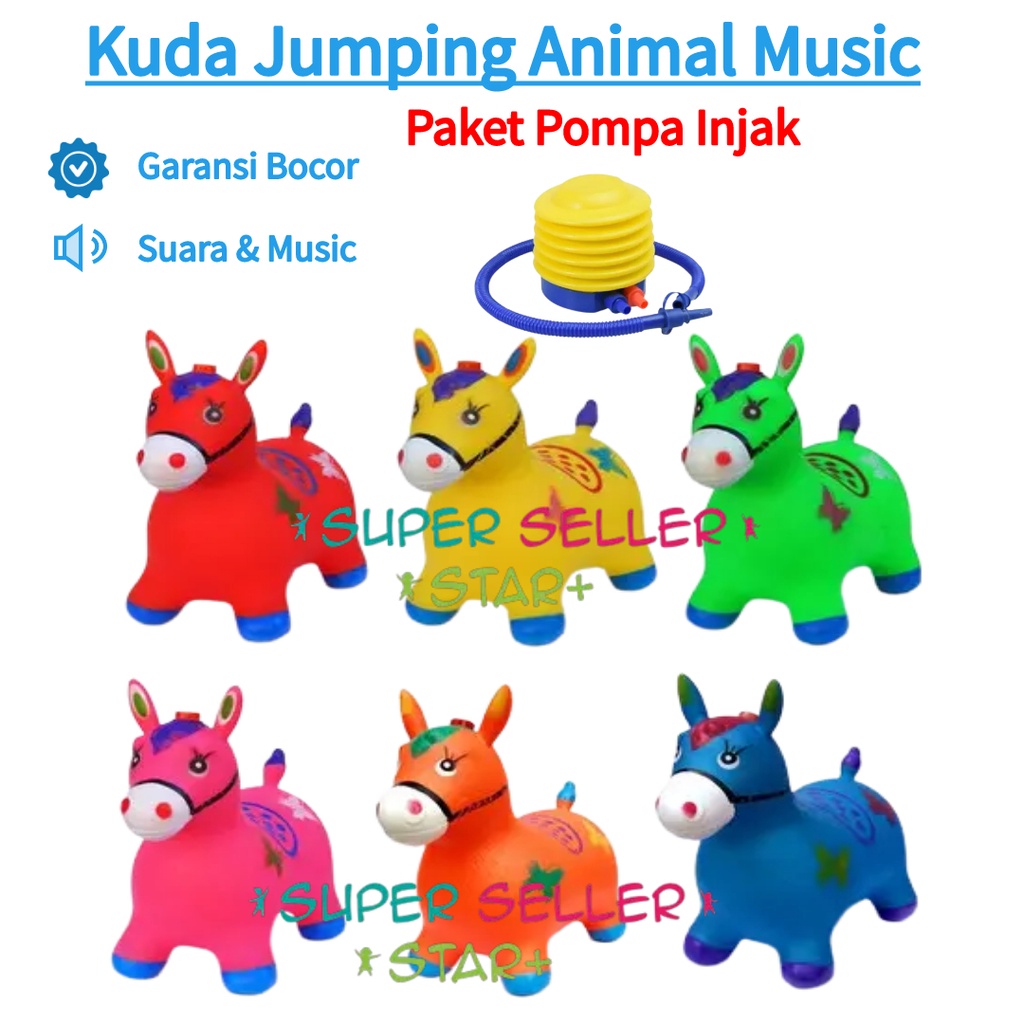 Jual Animal Jumping Mainan Kuda Kudaan Karet / Mainan Anak Kuda Karet ...