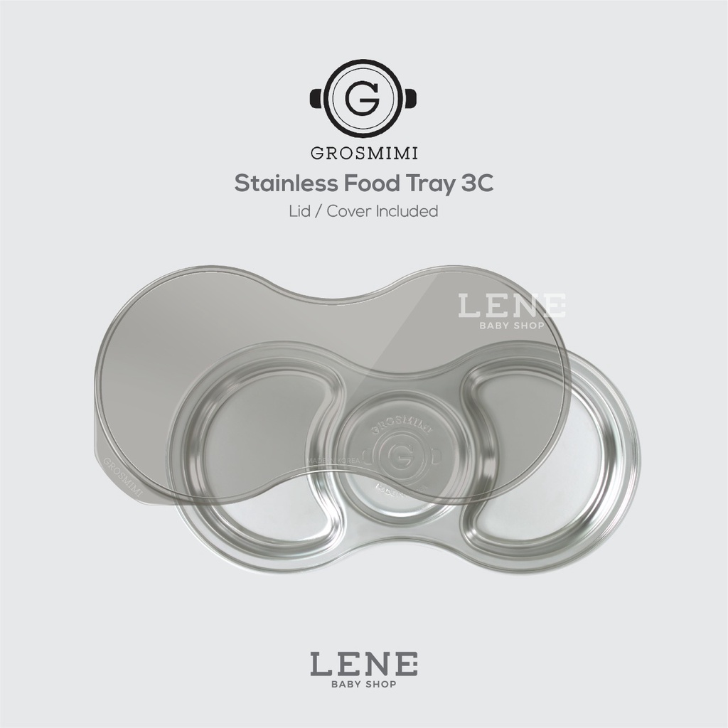 Jual [Ready] Grosmimi Stainless Food Tray 3C (Include Cover) | Shopee ...