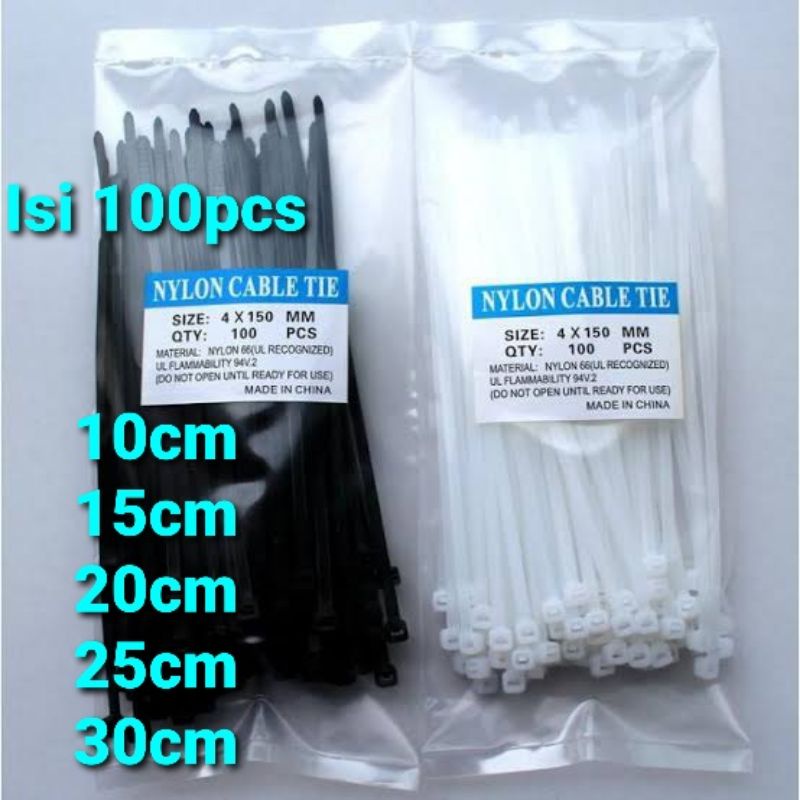 Jual Kabel Ties / Kabel Tis / Tali Ties / Tali Pengikat 100 150 200 250 ...