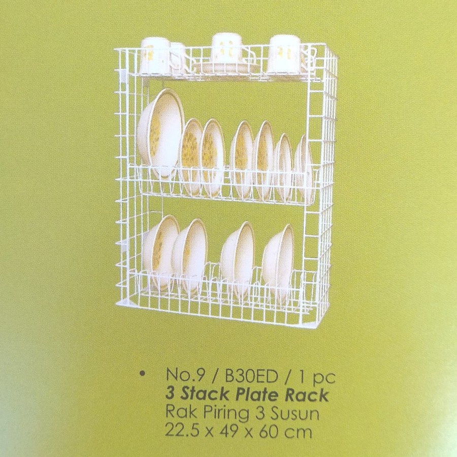 Jual Rak Modelline B30ED + T / Rak Piring Kitchen 3 Susun + Tatakan ...