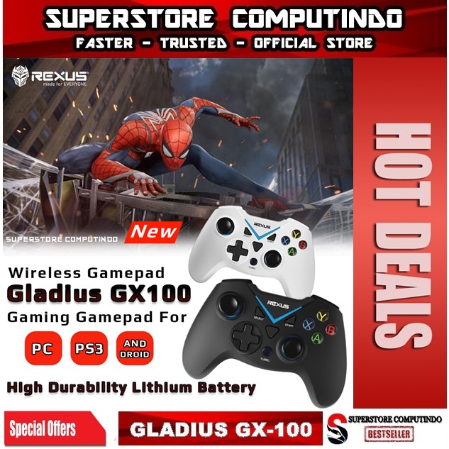 Jual Rexus GX100 Gamepad Wireless for PC Android and PS | Shopee Indonesia
