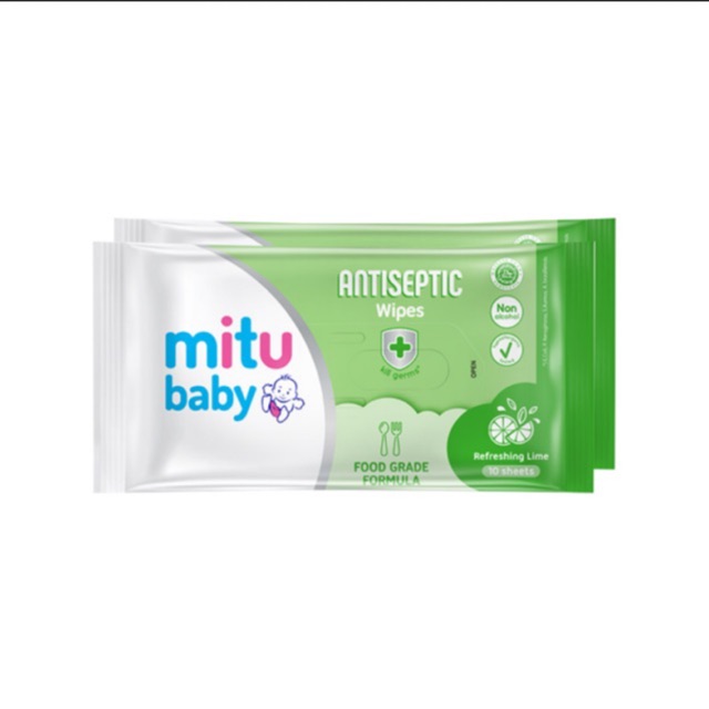 Jual Tisu basah MITU ANTISEPTIK FOOD GRADE isi 4lembar | Shopee Indonesia