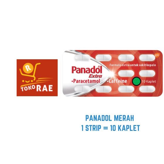 Jual Panadol Merah Paracetamol 1 Strip 10 Kaplets | Shopee Indonesia