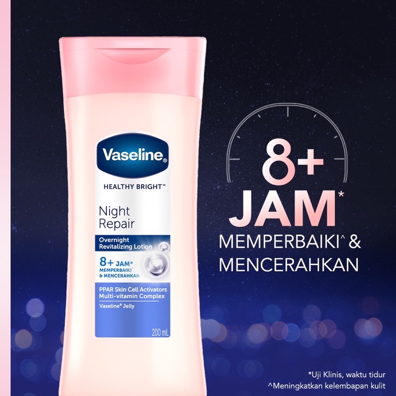Jual Vaseline Night Repair 200ml / Vaseline Healthy Bright Night Repair ...