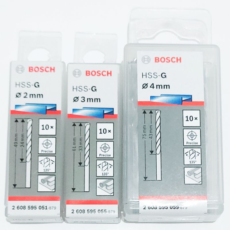 Jual bosch mata bor hss-g precise besi metal plastik dll high speed ...
