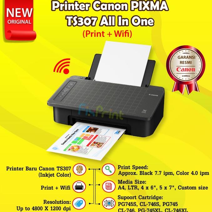 Jual Printer Canon PIXMA TS307 Print Scan Copy WiFi Wireless All In One ...