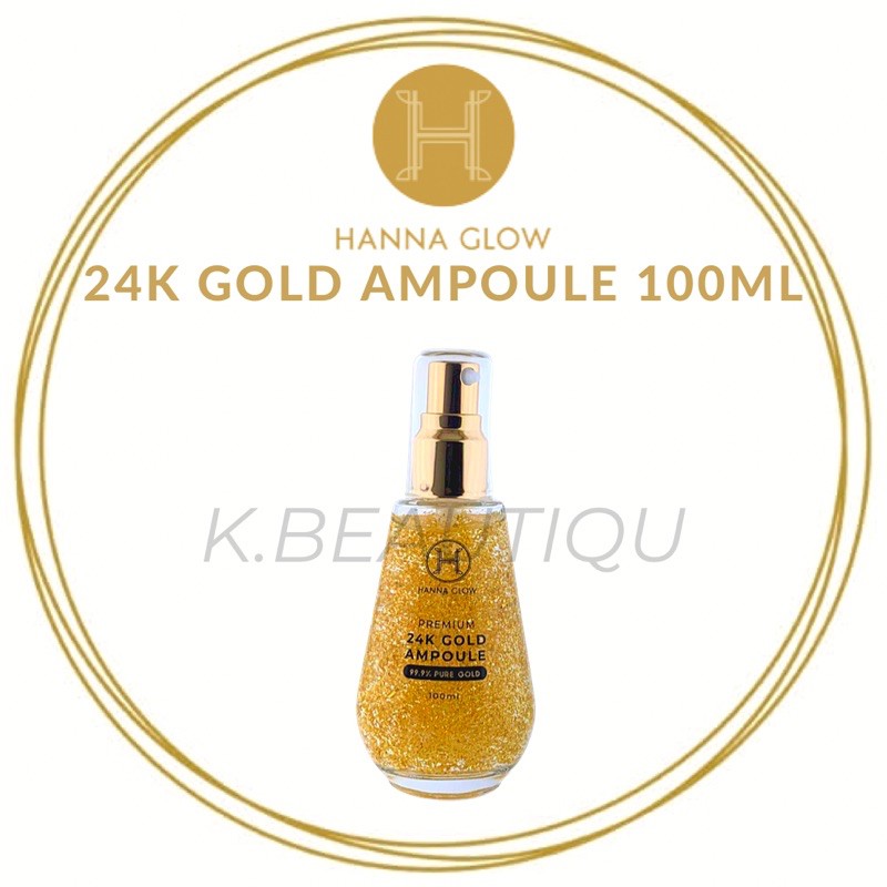 Jual Hanna Glow - Premium 24K Gold Ampoule (100ml) 100% ORIGINAL BPOM | Shopee Indonesia