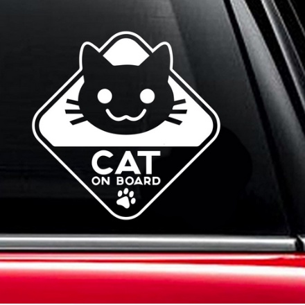 Jual Stiker Mobil kitty Cat on Board Car Cutting Sticker Vinyl | Shopee ...