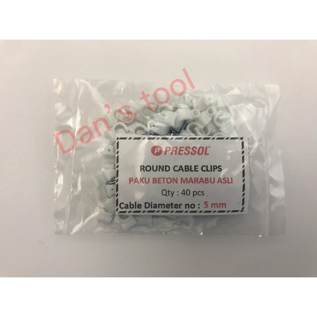 Jual Klem Kabel no 5 Paku Beton MARABU ASLI / Cable Clamp / Cable Clip ...