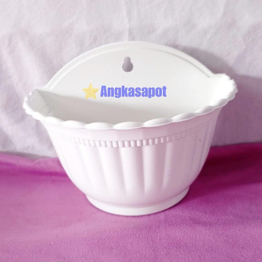 Jual Pot Dinding Isabella 20 Putih Untuk Bunga Tanaman | Shopee Indonesia