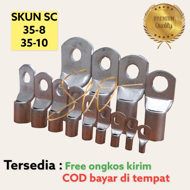 Jual SKUN/Kabel skun/COPPER TERMINAL/skun SC 35-8, 35-10 tembaga merah | Shopee Indonesia