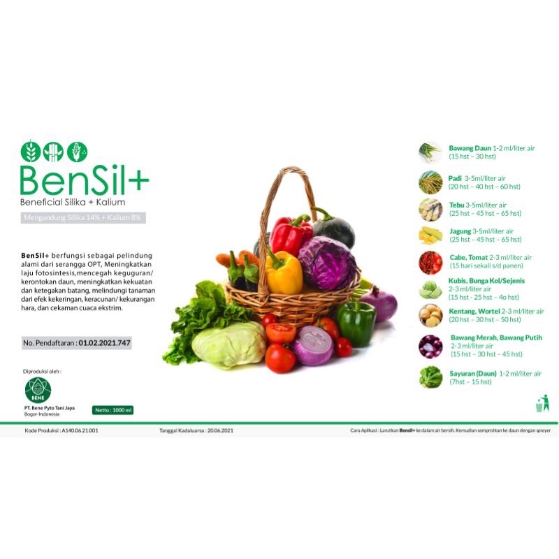Jual Nutrisi Pupuk Silika Cair BenSil+ Beneficial Silica Plus Kalium ...