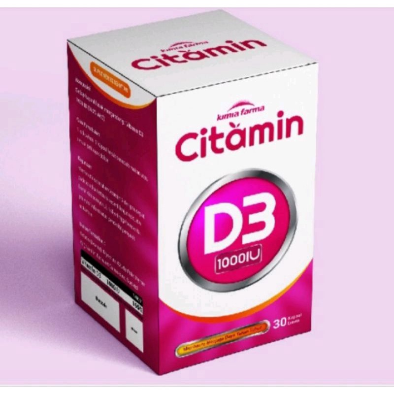 Jual CITAMIN D3 1000IU 30 CAPS KIMIA FARMA | Shopee Indonesia