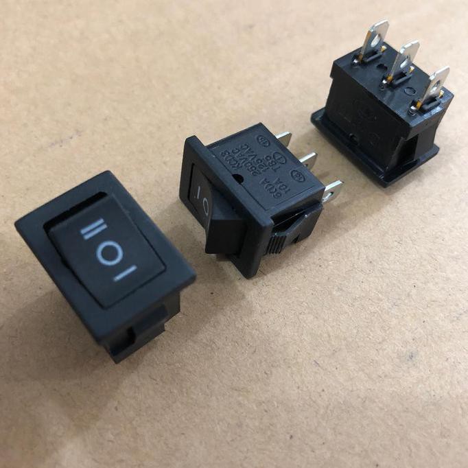 Jual Rocker Switch Mini Hitam 3 Pin / 3 Kaki On Off On Elektronik-8889 ...