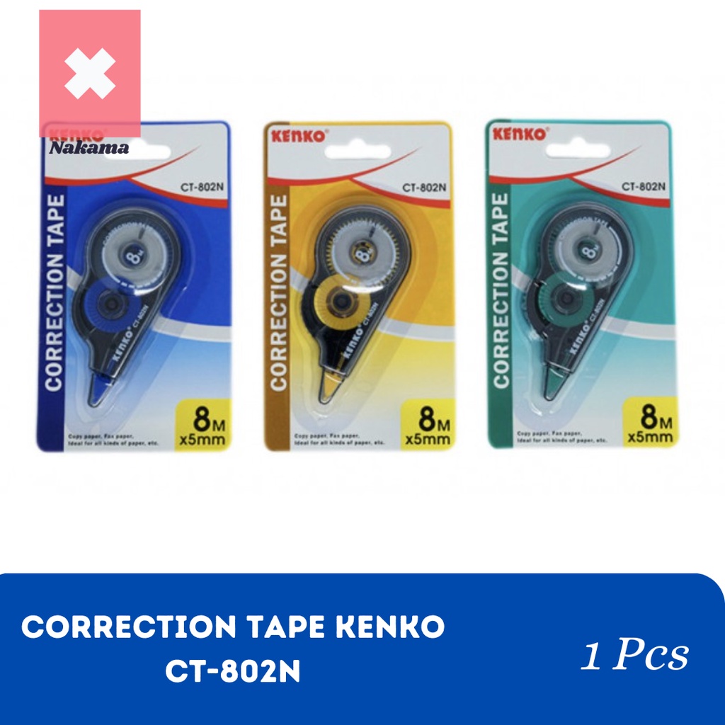 Jual CORRECTION TAPE KENKO TIPE EX CT-802N STIPO KERTAS 8 METER ...