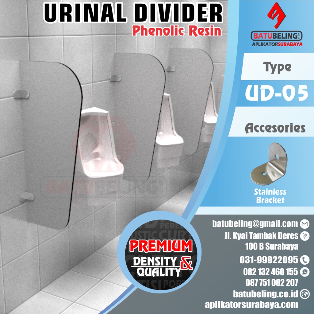 Jual Sekat Urinoir Phenolic Resin UD-05 Papan Partisi Pembatas Urinal ...