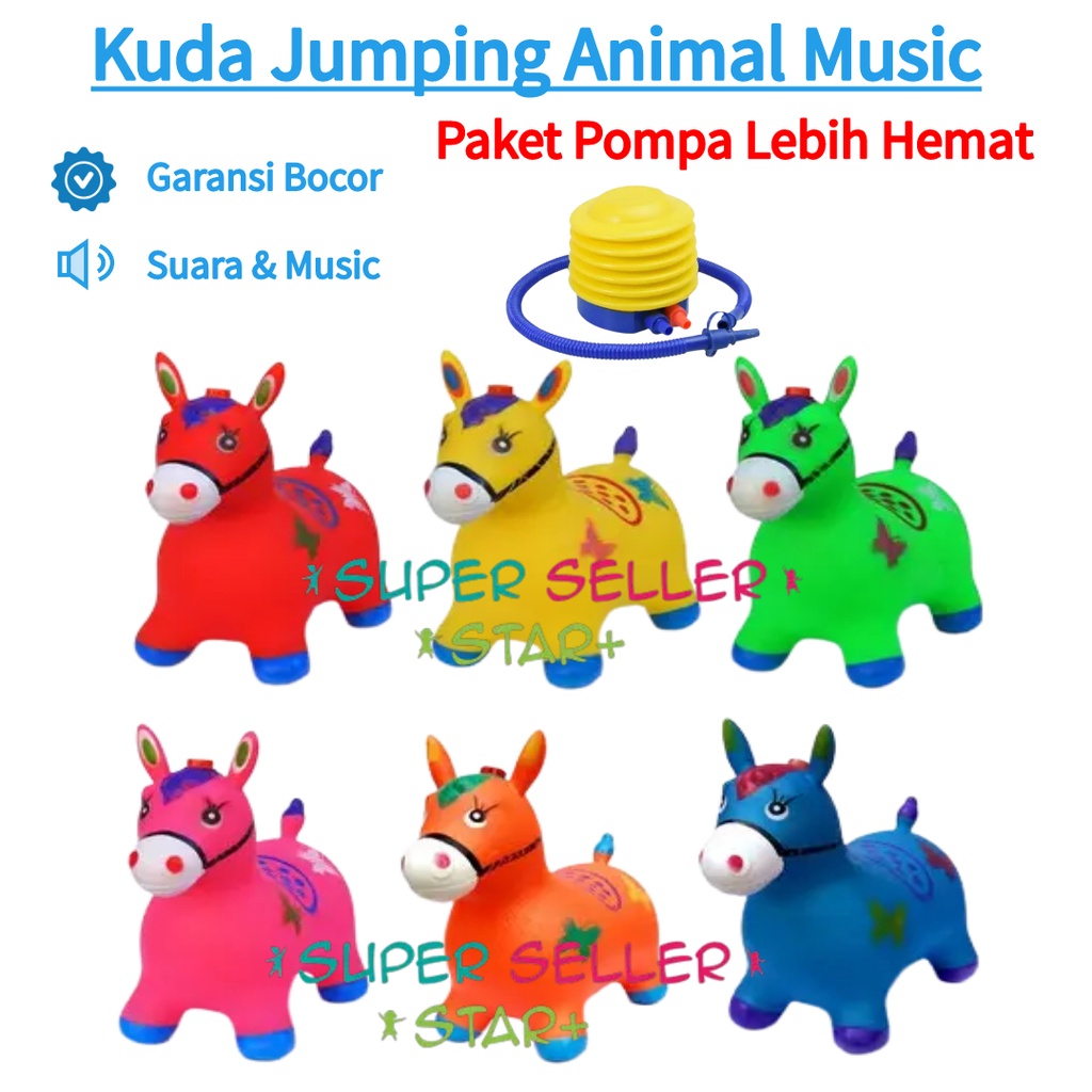 Jual Animal Jumping Mainan Kuda Kudaan Karet / Mainan Anak Kuda Karet ...