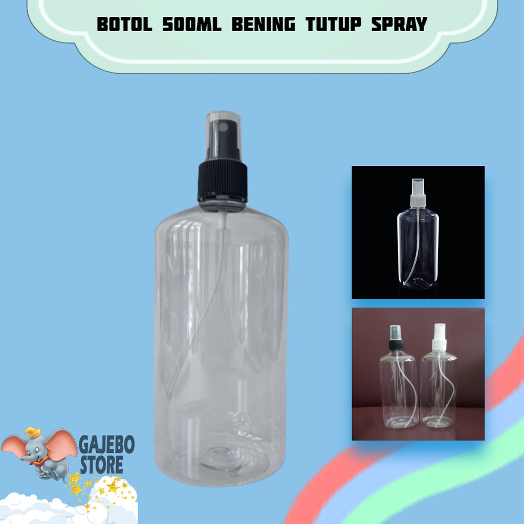 Jual BOTOL PLASTIK 500ML CLEAR SPRAY SEMPROT N24 / BOTOL SPRAY 500ML ...