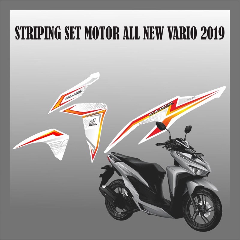 Jual STRIPING VARIASI MOTOR ALL NEW VARIO VARIASI STICKER LIST PUTIH ...