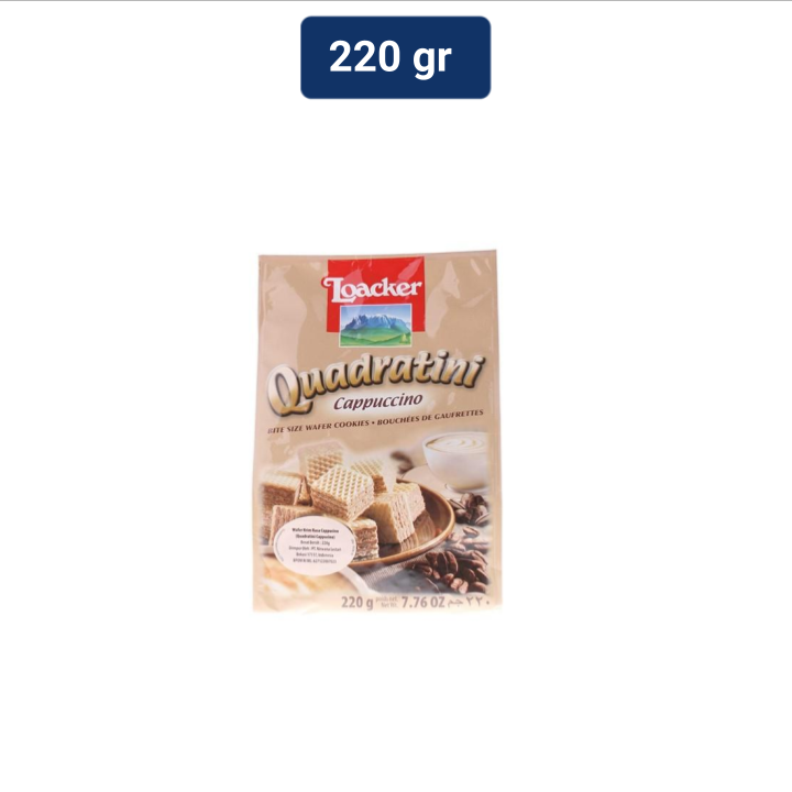 Jual Loacker Quadratini Wafer Cappuccino 220 gr | Shopee Indonesia