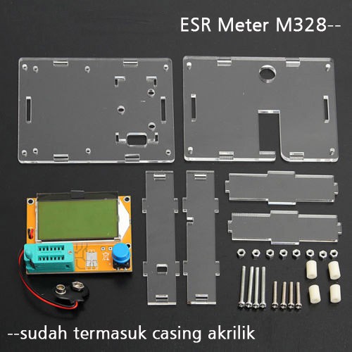 Jual ESR Meter M328 Transistor Tester with Clear Acrylic Case Shell ...