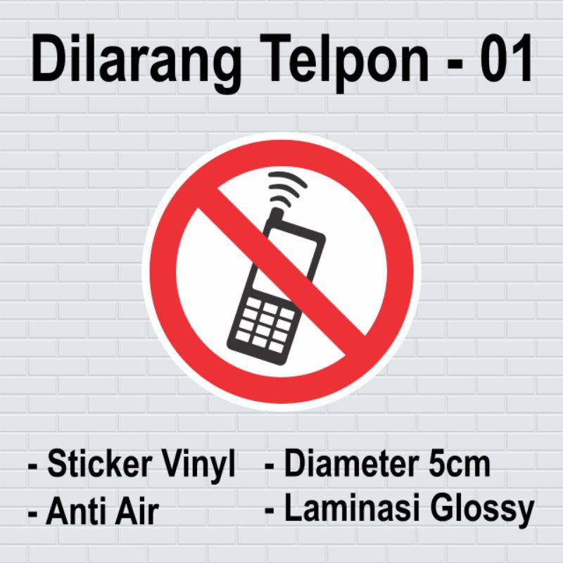 Jual Sticker Peringatan Dilarang Telepon | Shopee Indonesia