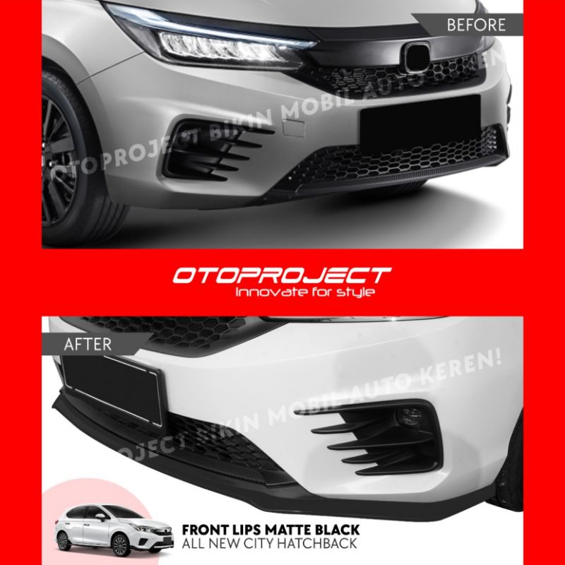 Jual Front Lips Bumper Honda All New City Hatchback Matte Black ...