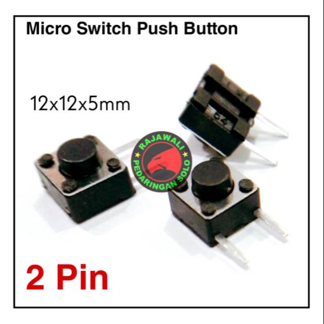 Jual MICRO SWITCH PUSH BUTTON 12x12x5mm - Push.Button Saklar | Shopee ...