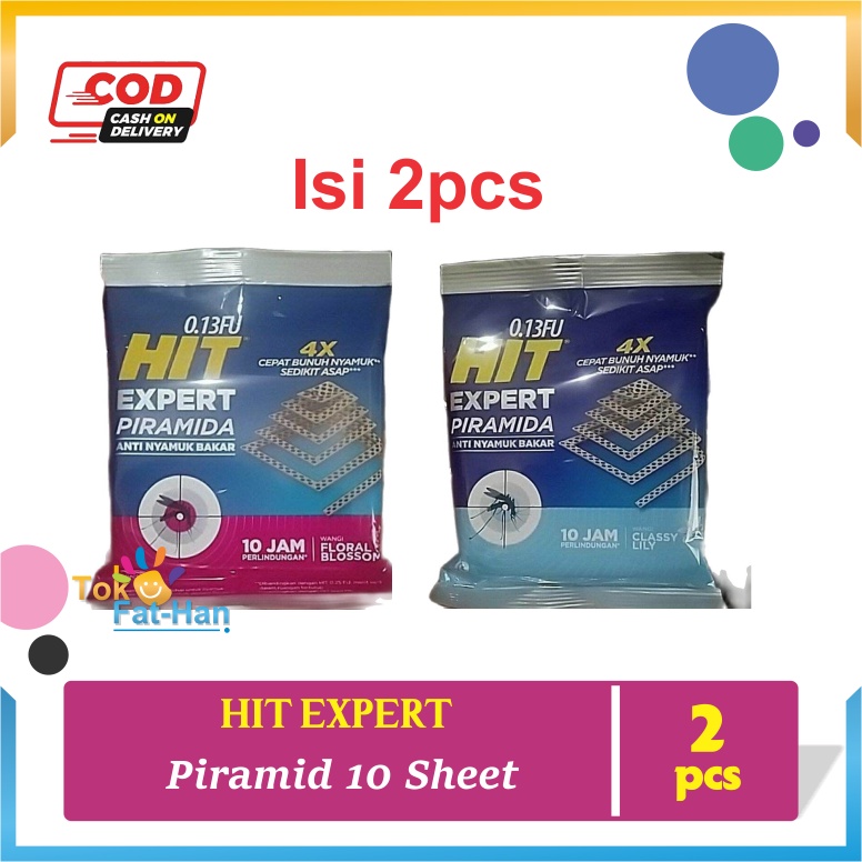Jual (2pcs) Hit Expert Piramida isi 10 Sheet obat nyamuk bakar, Hit ...