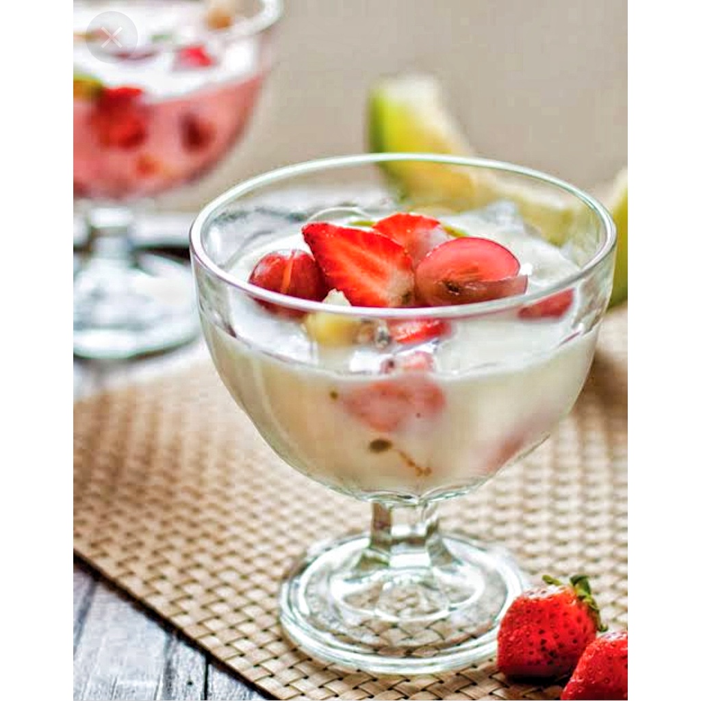 Jual Mangkuk Es Teler Gelas Buah Ice Cream Kaca Cafe Elegant 500 ml ...