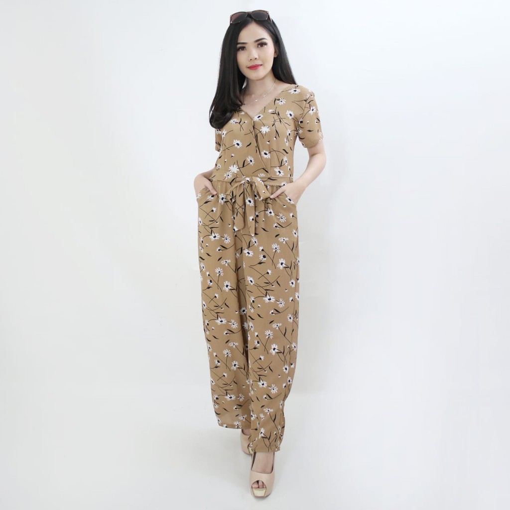 Jual pakaian jump suit overal over all baru perempuan 2020/ Trisenstore ...