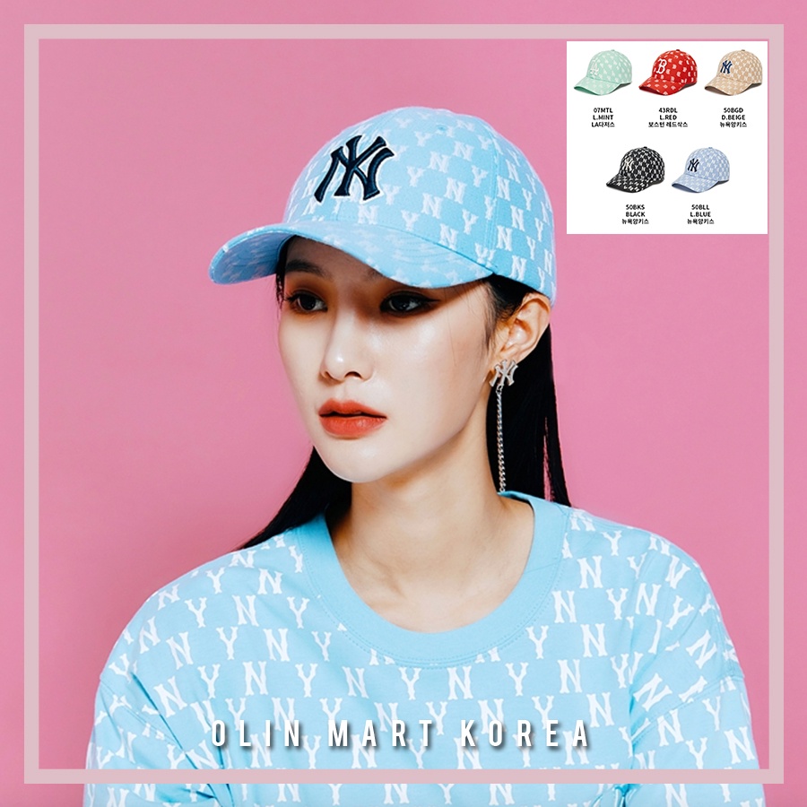 Jual MLB Monogram Classic Structure Ball Cap | Shopee Indonesia