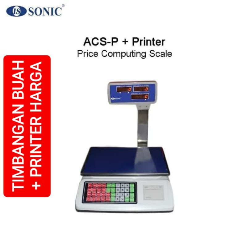 Jual Timbangan Buah Supermarket Ada Printer Harga Timbangan Meja ...