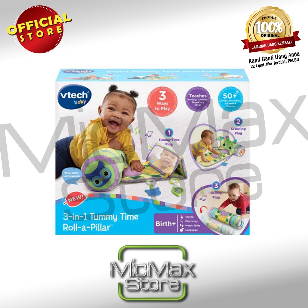 Jual VTech 3 in 1 Tummy Time Roll a Pillar | Shopee Indonesia