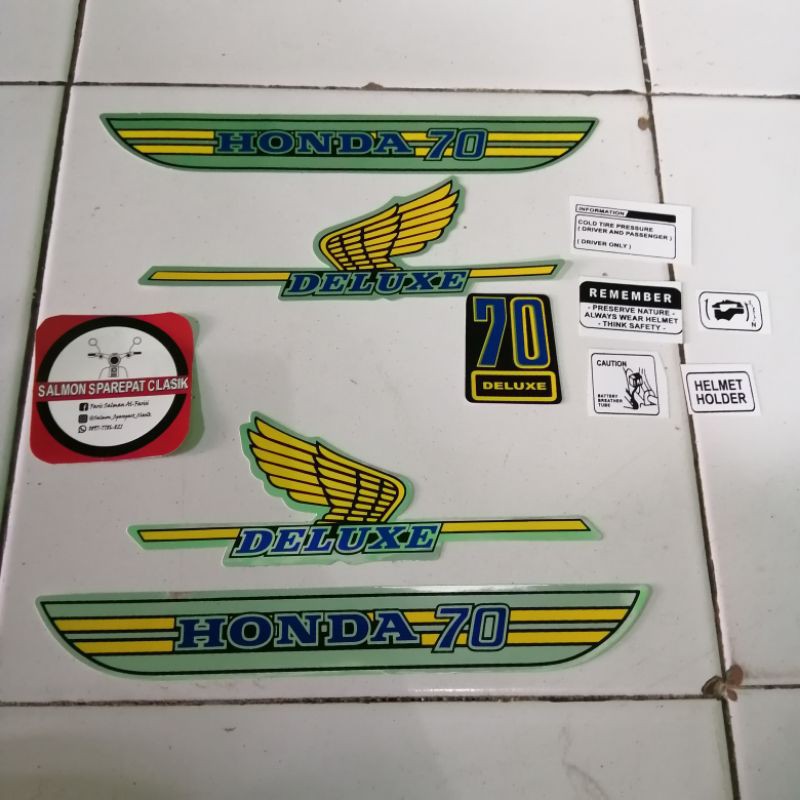 Jual Striping-sticker honda c70 Kuning silver | Shopee Indonesia