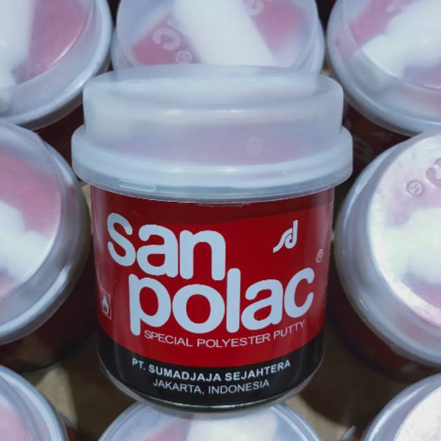 Jual Dempul SANPOLAC # 250 gr / 1/4 kg per kaleng | Shopee Indonesia