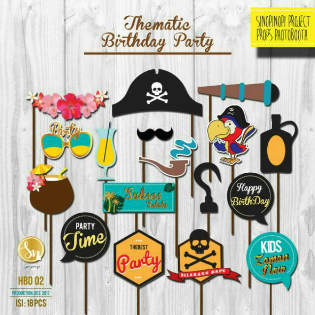 Jual PROPS PHOTOBOOTH BIRTHDAY PIRANTES |HBD02 | ACCESORIES PROPERTI ...